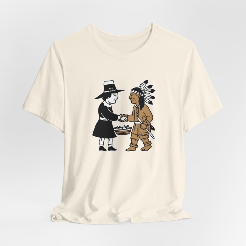 26- Pilgrim and Native Unity Thanksgiving T-shirt - Etsy