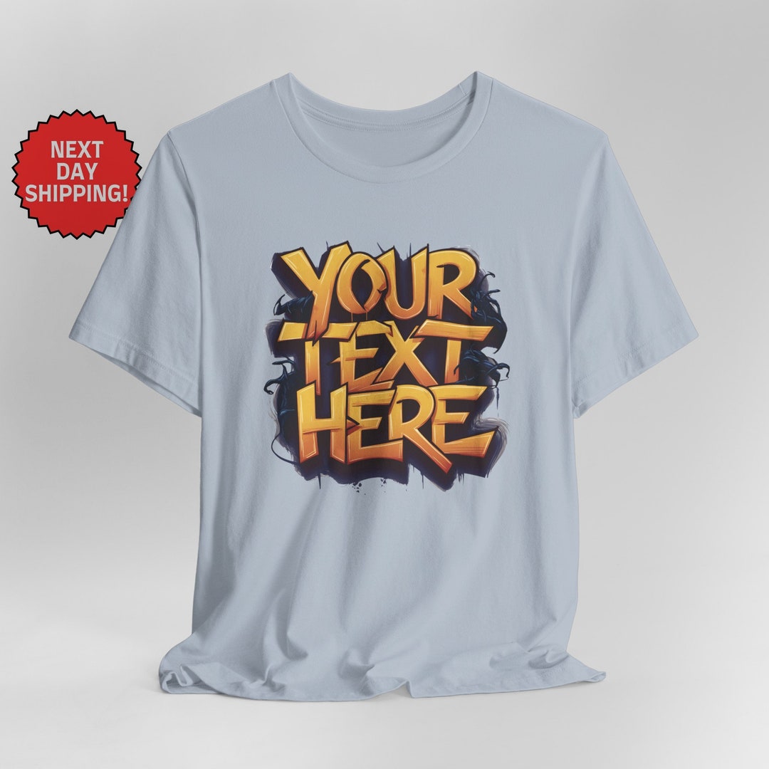 Personalized 3D Graffiti Art Text T-shirt - 3D Custom Graffiti Art T ...