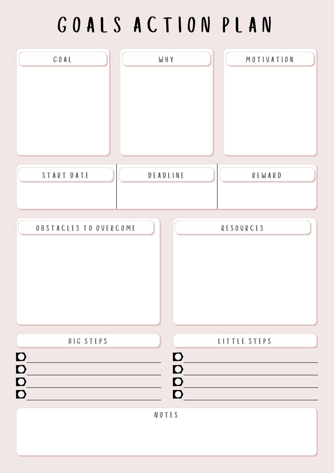 Goal Setting Action Plan Canva Interactive Goal Action Plan Startup ...