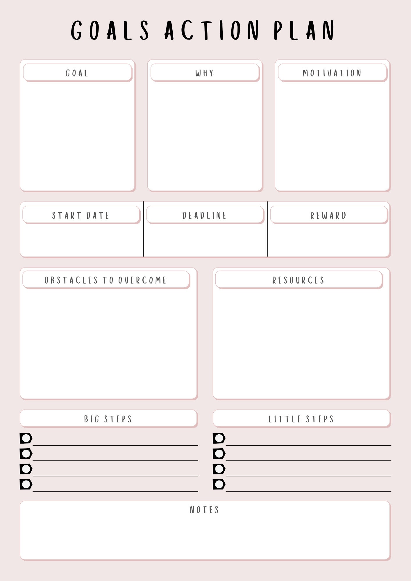 Goal Setting Action Plan Canva Interactive Goal Action Plan Startup ...