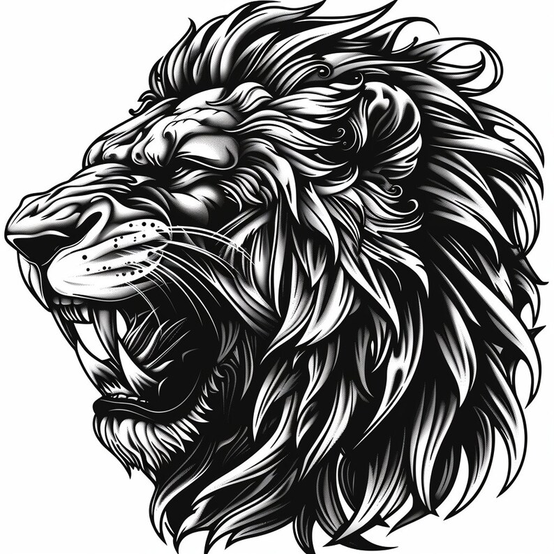 Digital Print Fantastic Svg Lion - Etsy