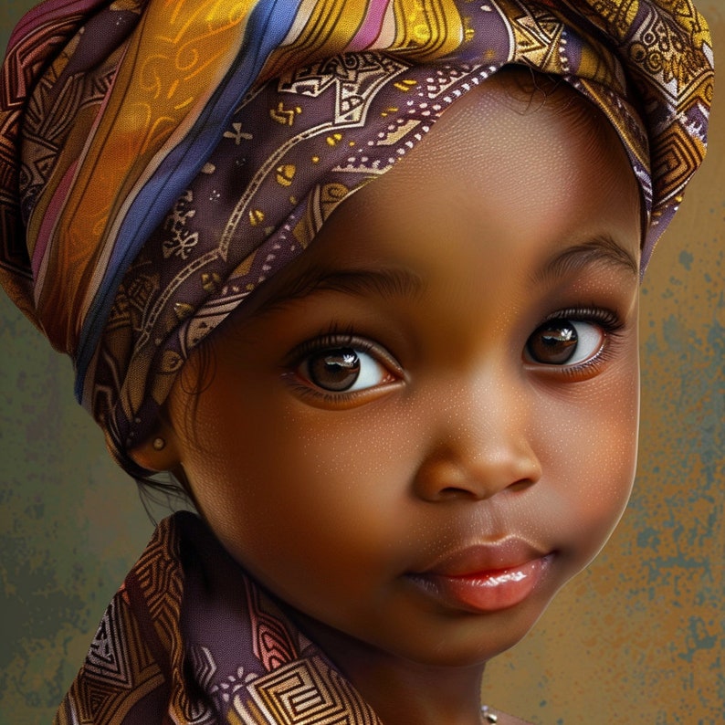 Digital Print Beautiful African Children - Etsy