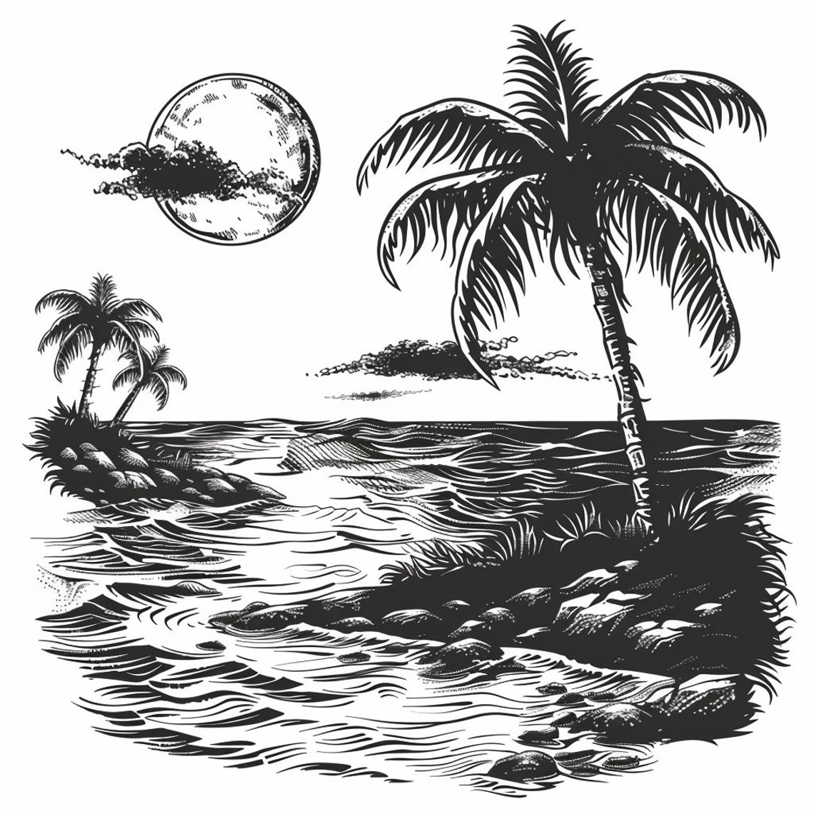 Digital Print Svg Beach Tropical - Etsy