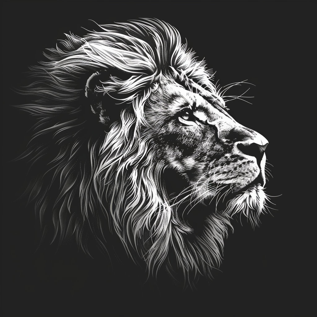 Digital Print Lion Svg - Etsy