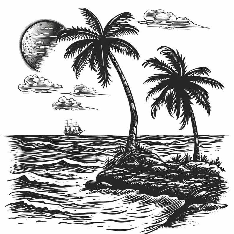 Digital Print Svg Beach Tropical - Etsy