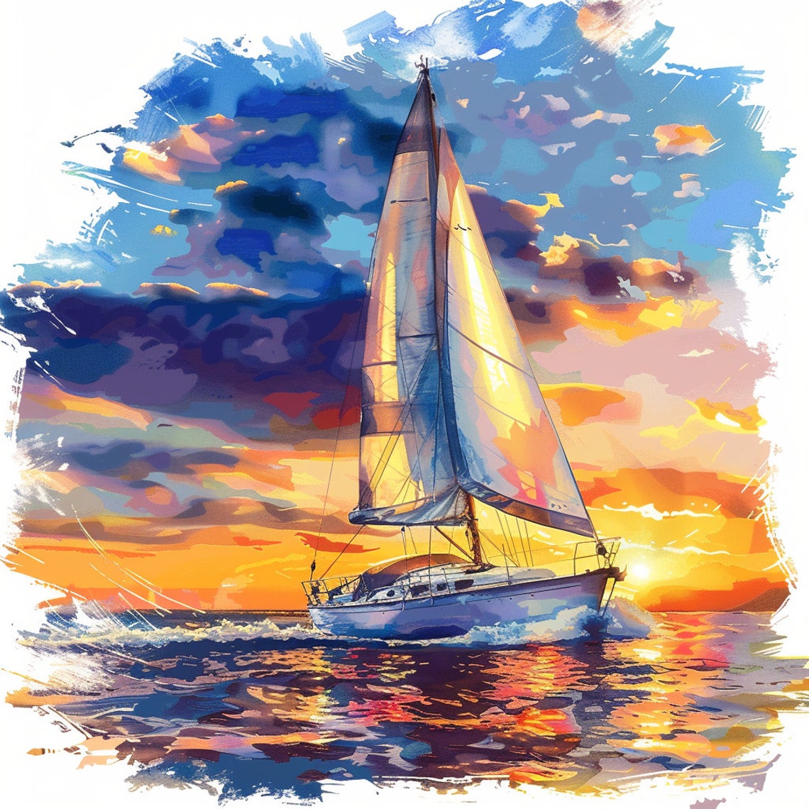 Digital Print Svg Sail Boat - Etsy