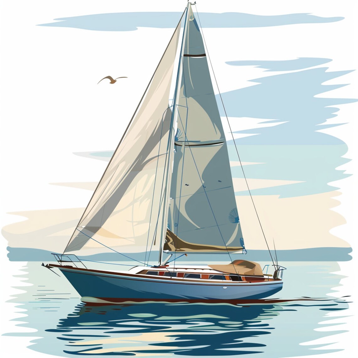 Digital Print Svg Sail Boat - Etsy