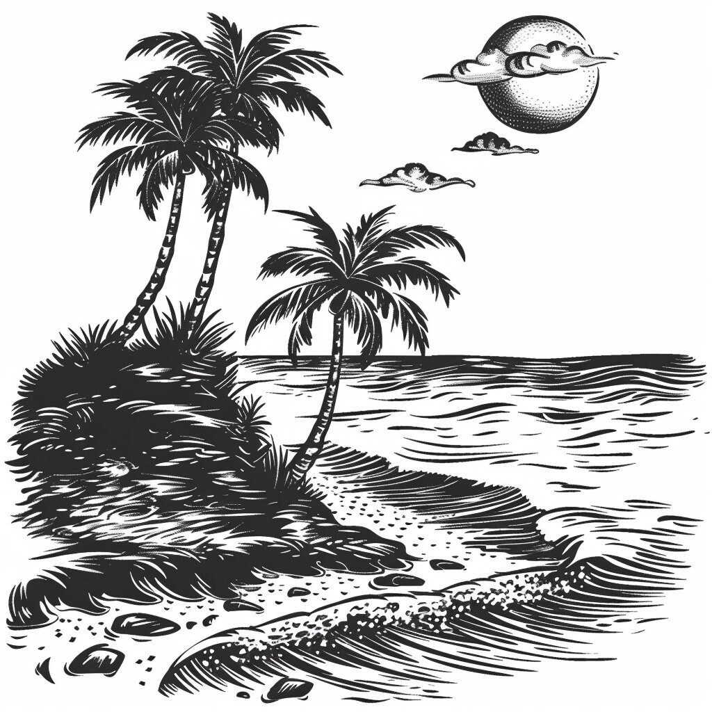 Digital Print Fantastic Svg Tropical Beach - Etsy