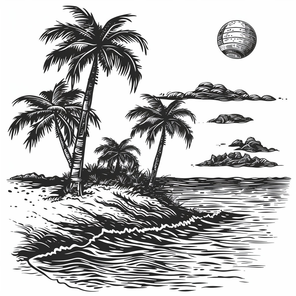 Digital Print Fantastic Svg Tropical Beach - Etsy