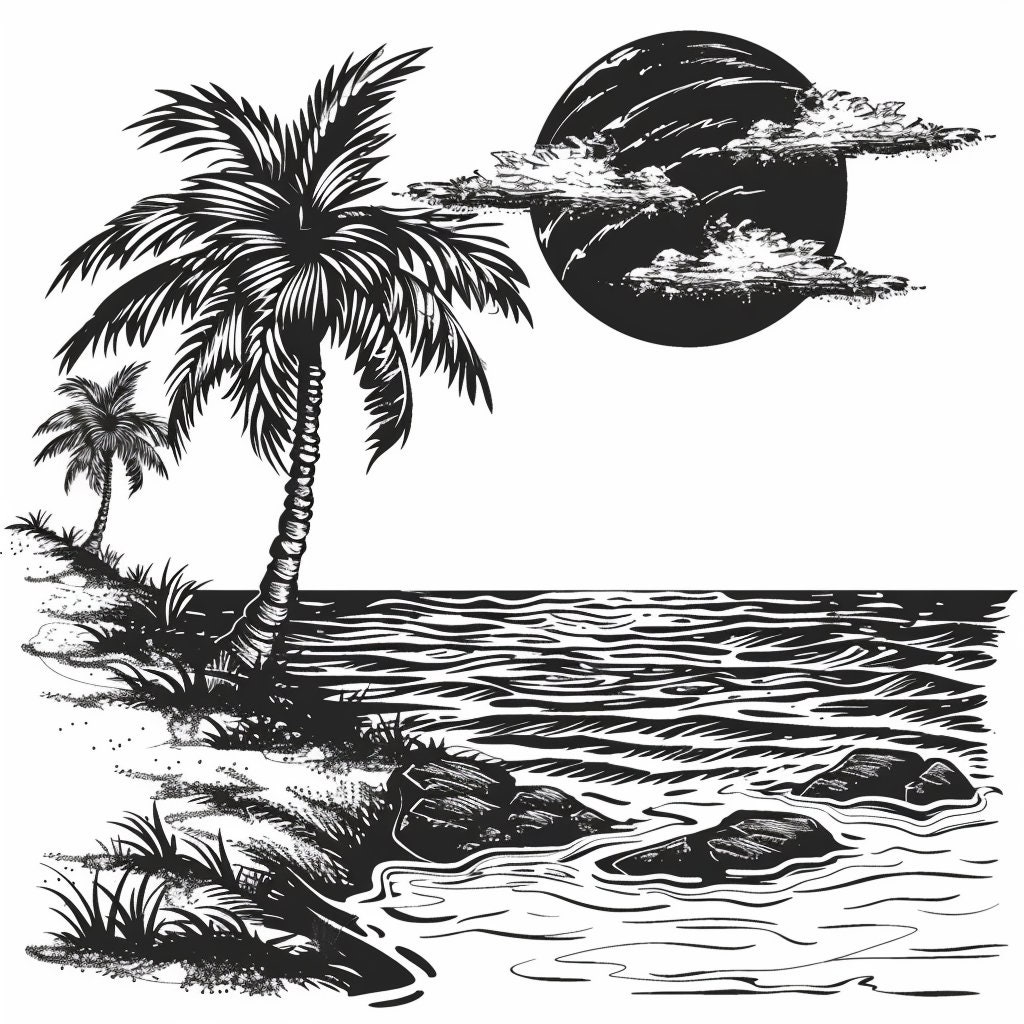 Digital Print Svg Beach Tropical - Etsy