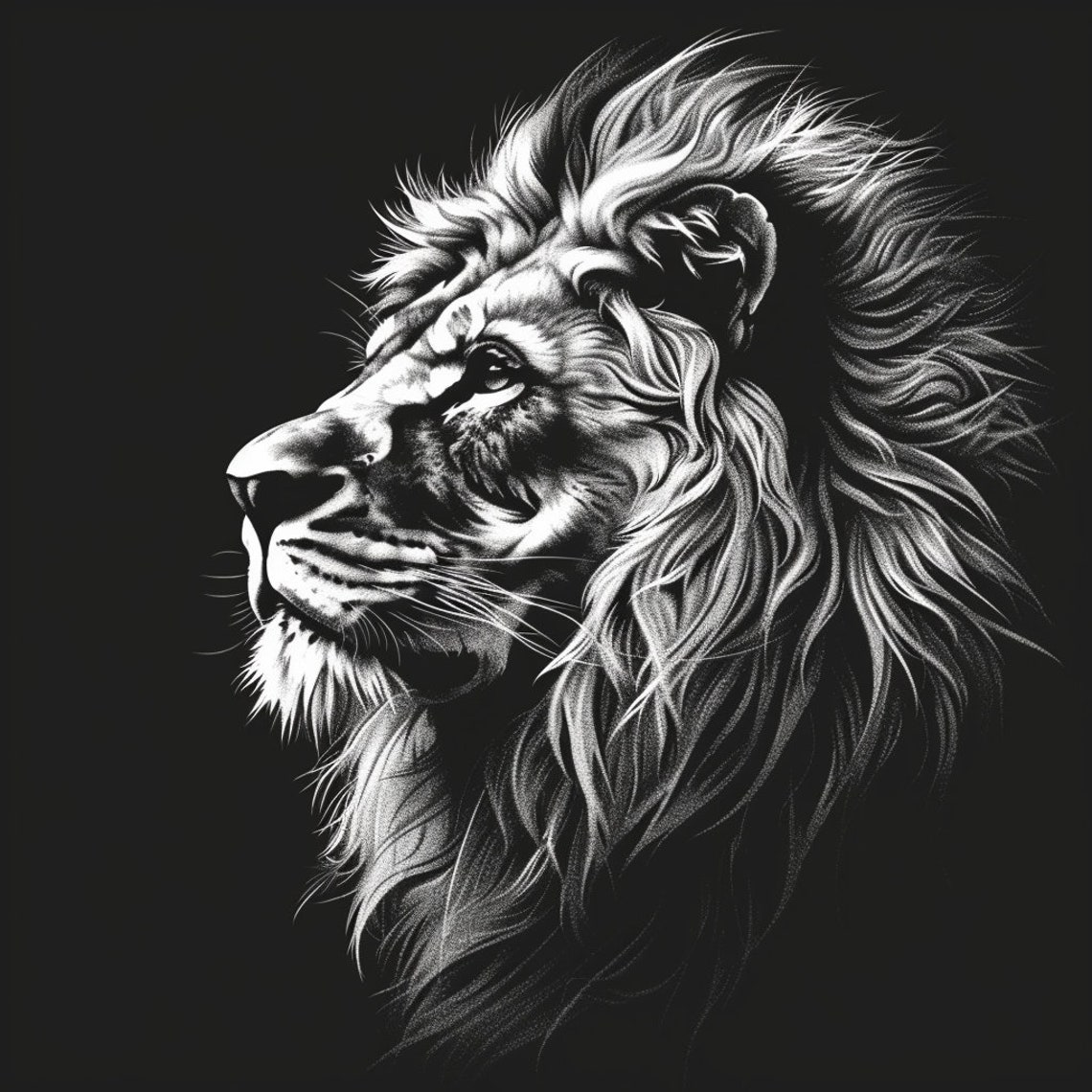 Digital Print Lion Svg - Etsy