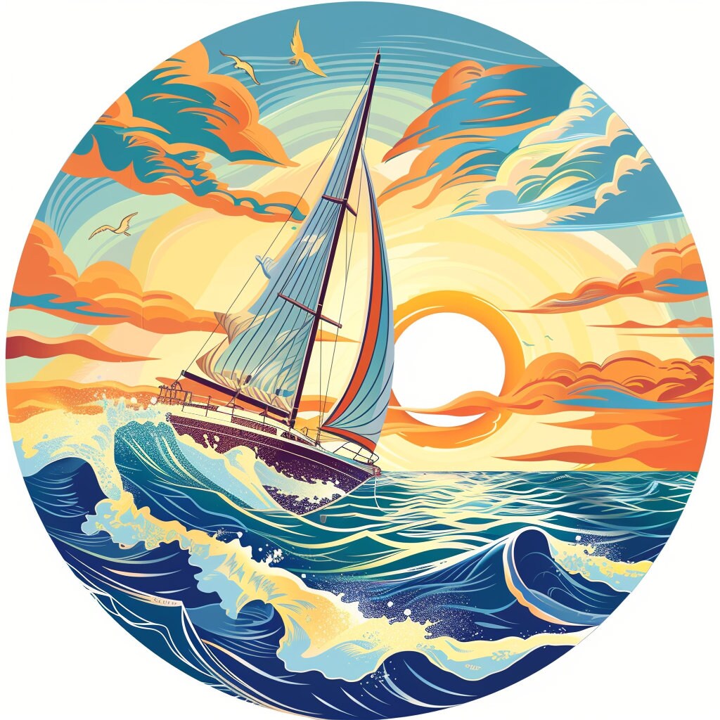 Digital Print Svg Sail Boat - Etsy