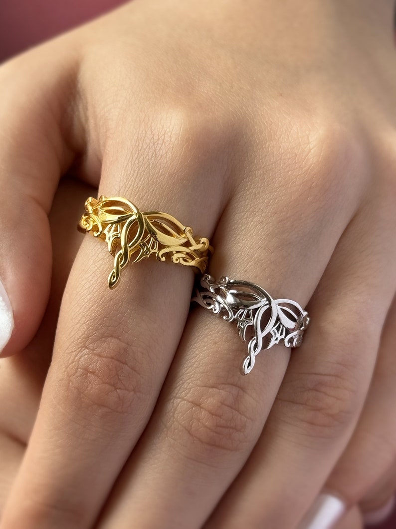Elvish Crown Ring, Arwen Tiara Ring, Elven Ring, Arwen Ring, Elvish ...