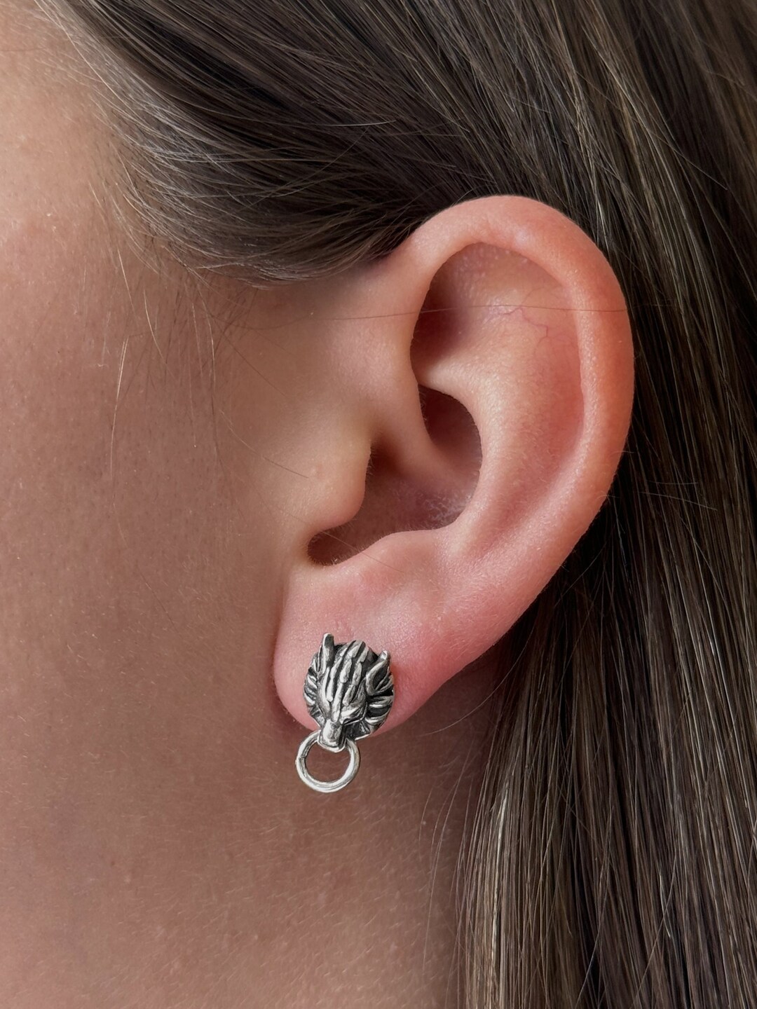 Wolf Stud Earring, Cloud Wolf Earrings, Gaming Jewelry, Geek Jewelry ...