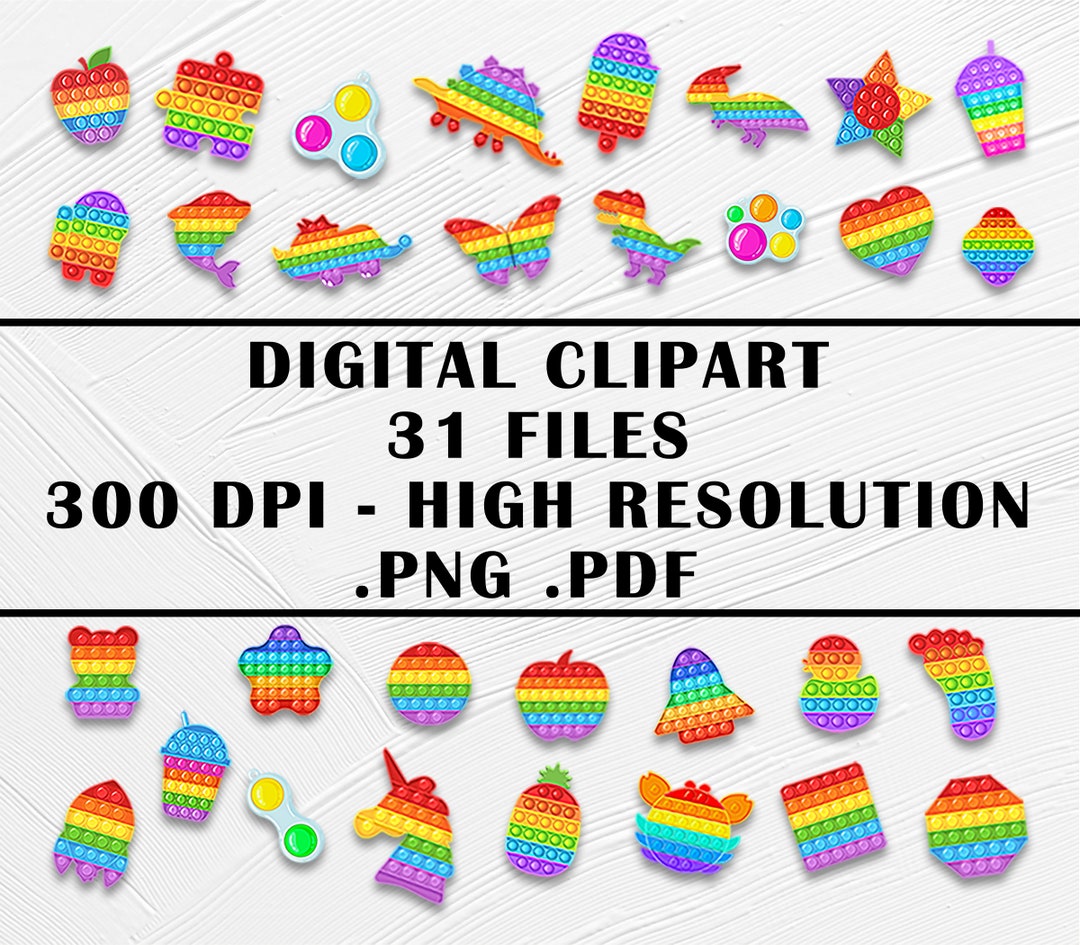 POP IT CLIPART, Fidget Toys Clipart, Pop It Digital Clipart, Pop It Png ...