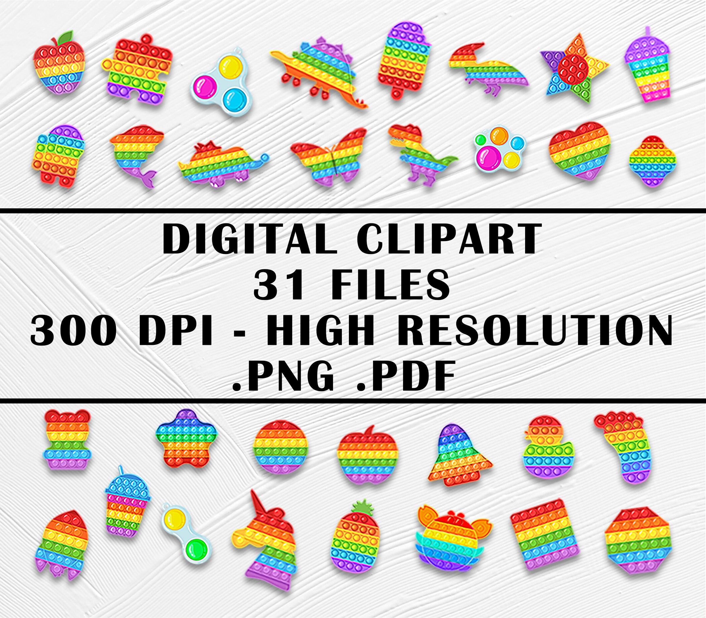 POP IT CLIPART, Fidget Toys Clipart, Pop It Digital Clipart, Pop It Png ...