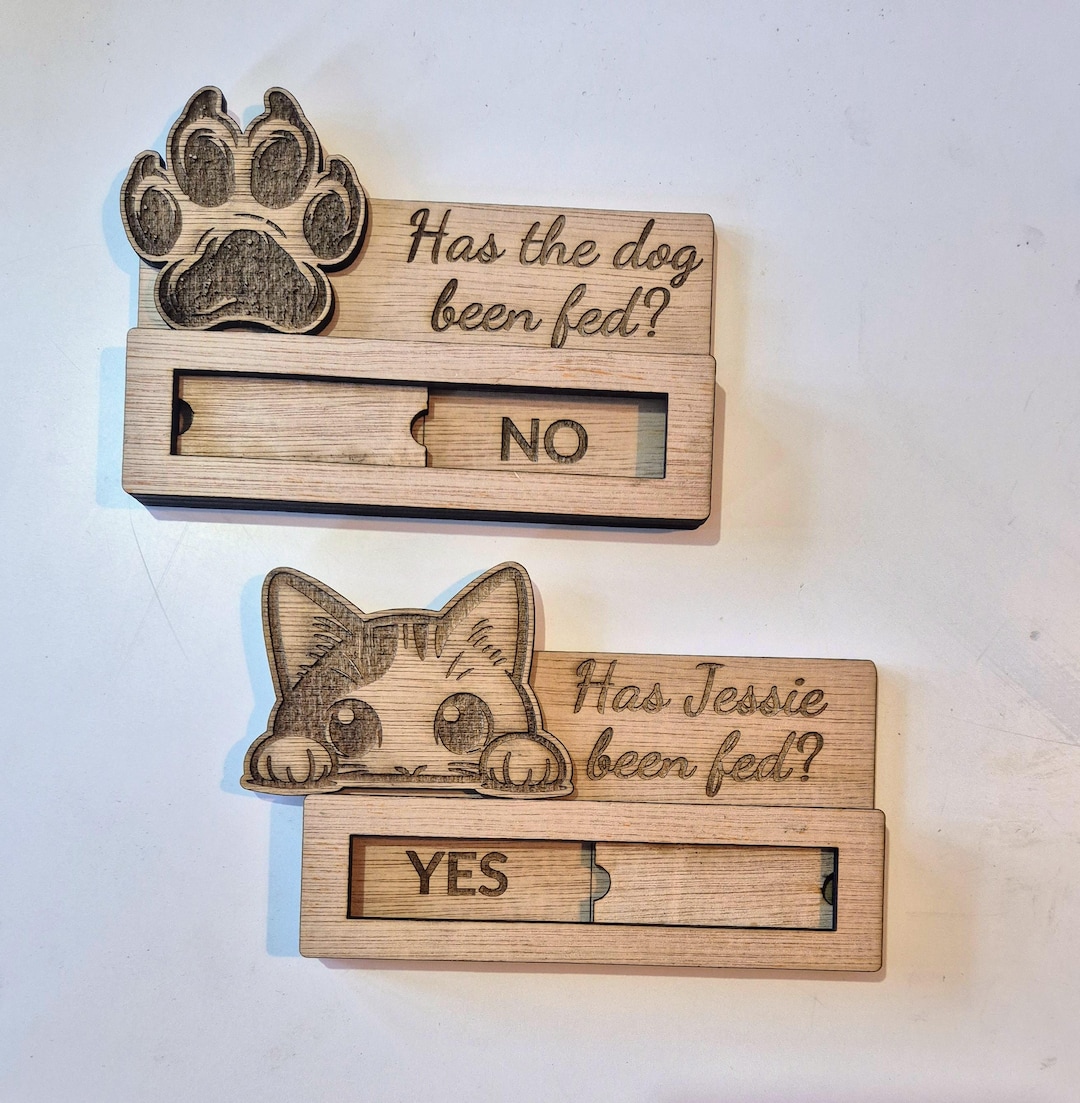 Personalised Dog Feeding Reminder Magnet | Pet Feeding Tracker Fridge ...