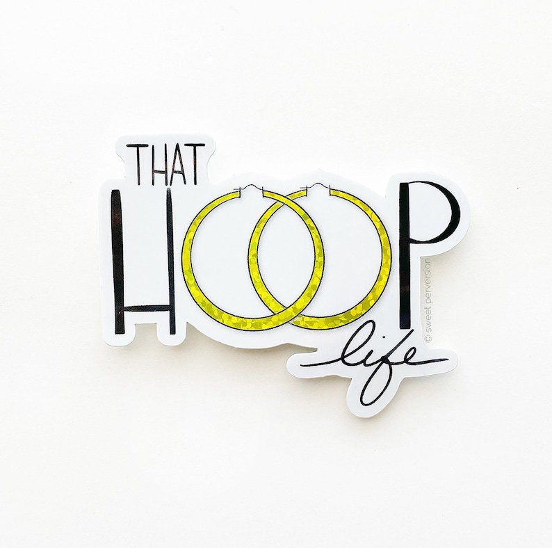Hoop Earring Sticker. Glitter Sticker. - Etsy