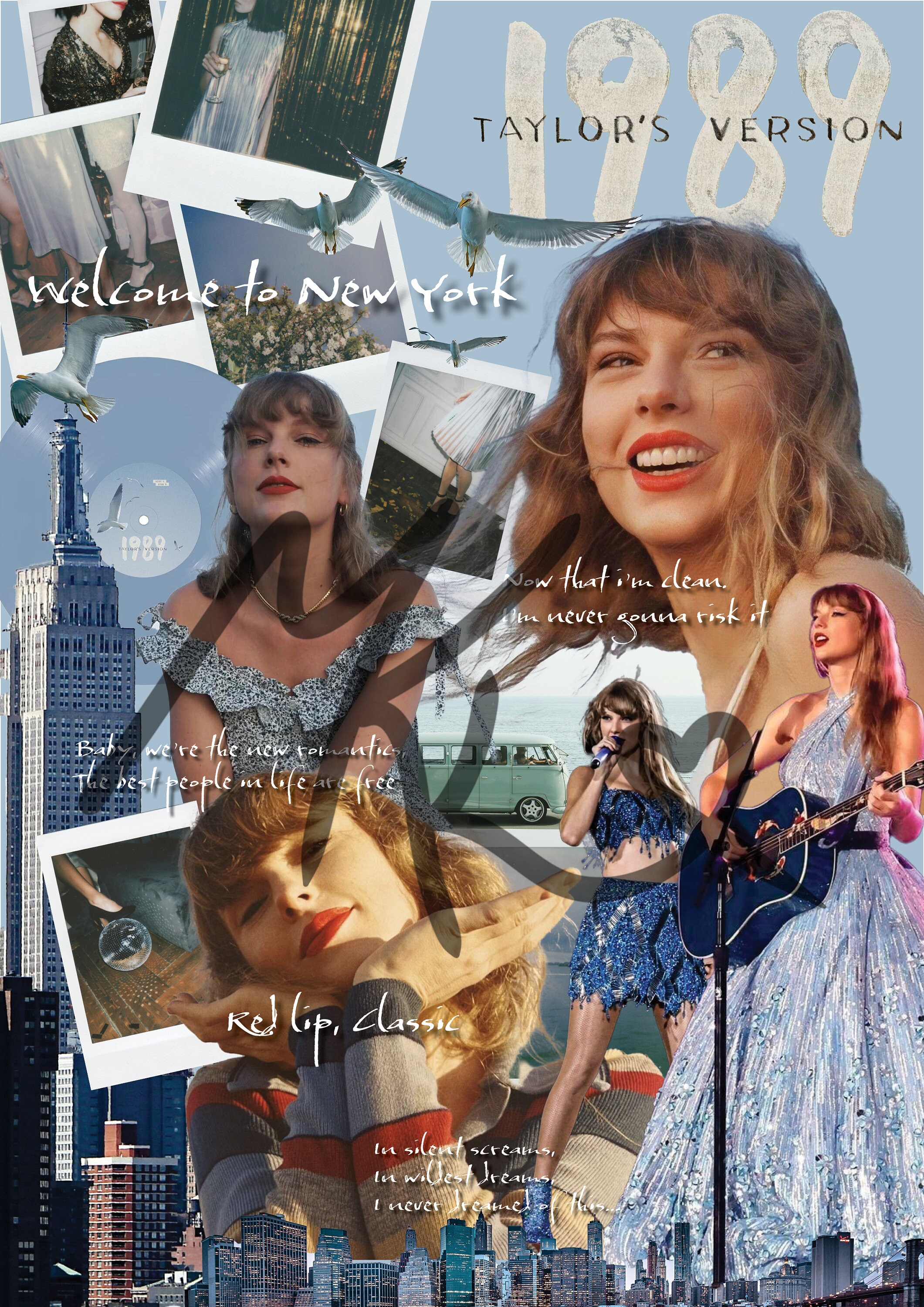 Taylor Swift '1989' Era Collage Poster Digital Download Iconic Moments ...