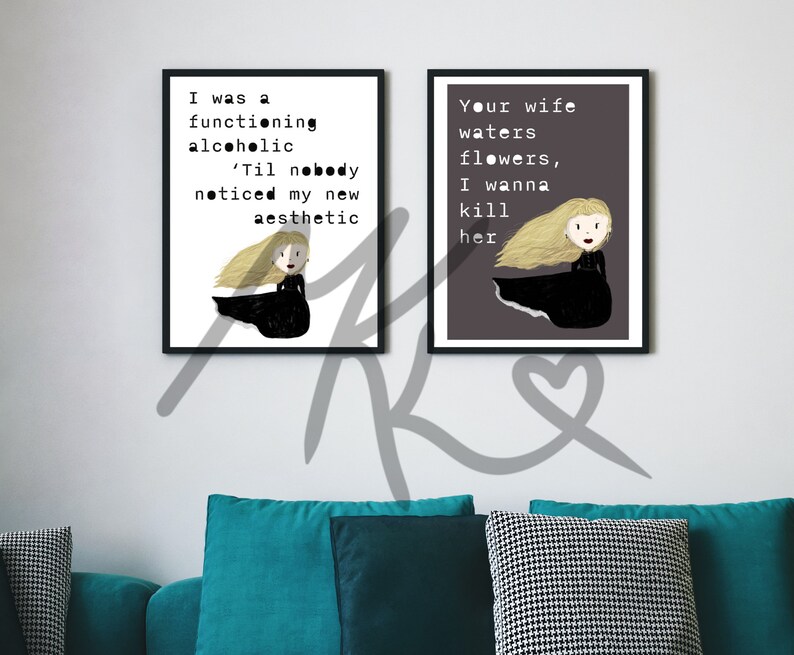 Taylor Swift 'fortnight' 4 Poster Word Art Print-digital Download-wall ...