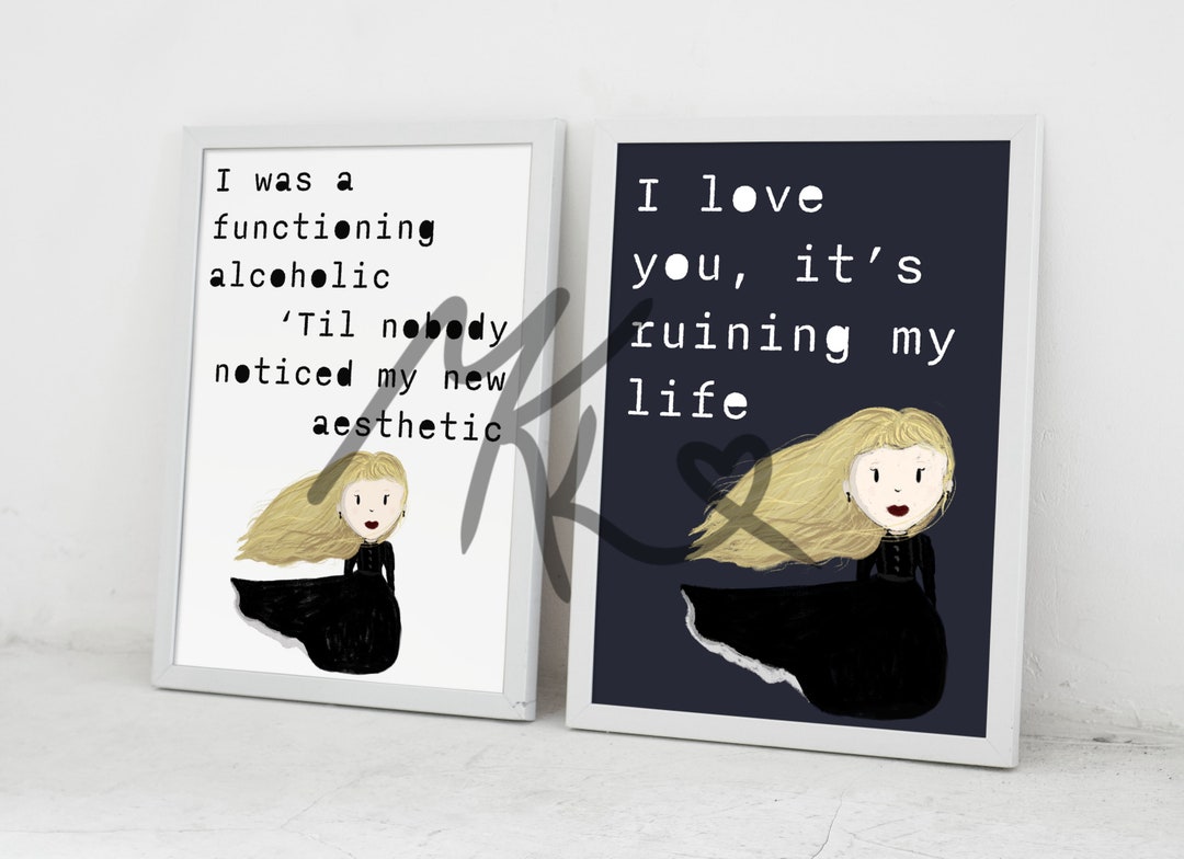 Taylor Swift 'fortnight' 4 Poster Word Art Print-digital Download-wall ...