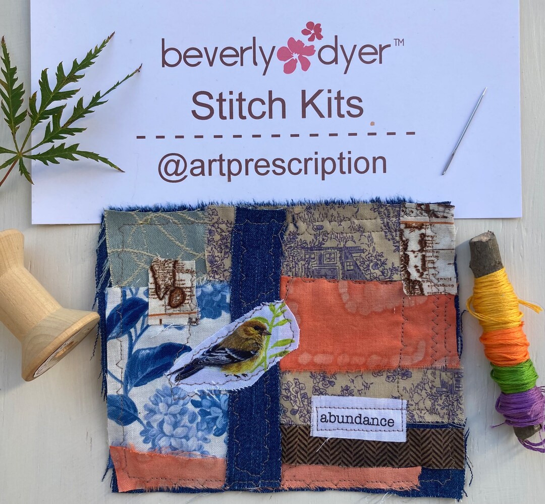 Slow Stitch: Art Prescription™ Stitch Kit, Textile Art, Meditative ...