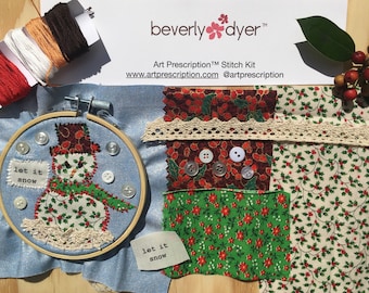 Slow Stitch: Art Prescription™ Stitch Kit, Textile Art, Meditative ...