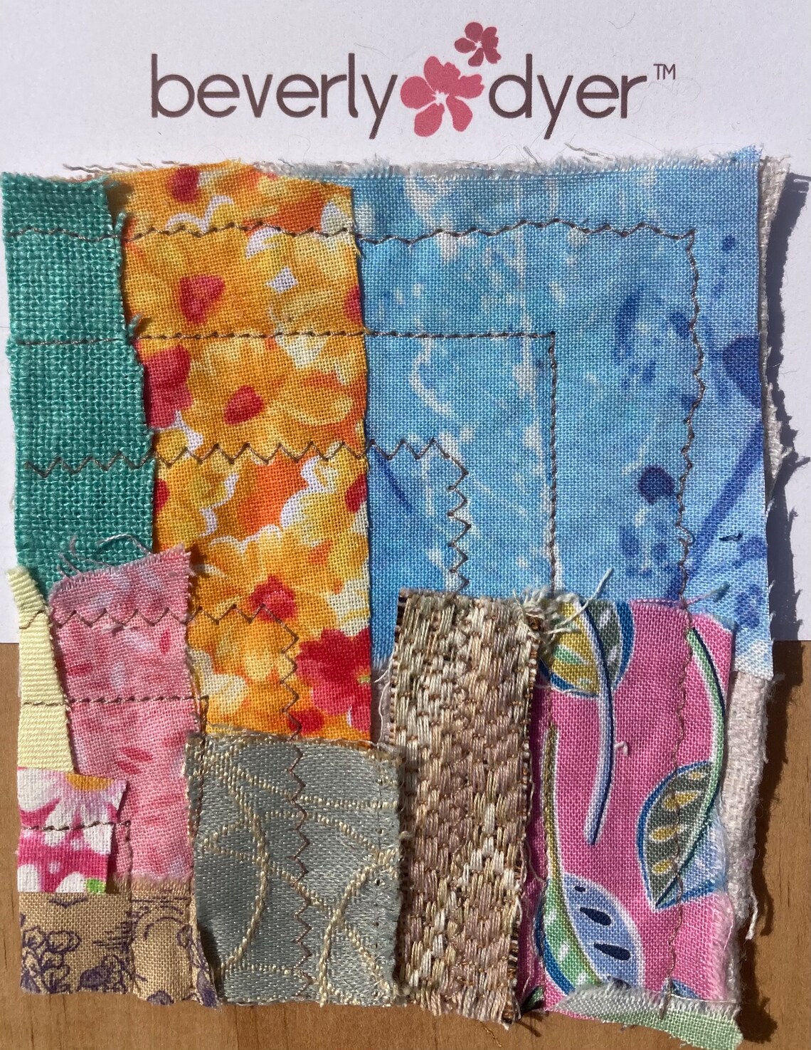 Textile Art, Fabric Collage, Boho Patch, Visible Mending, Slow Stitch ...