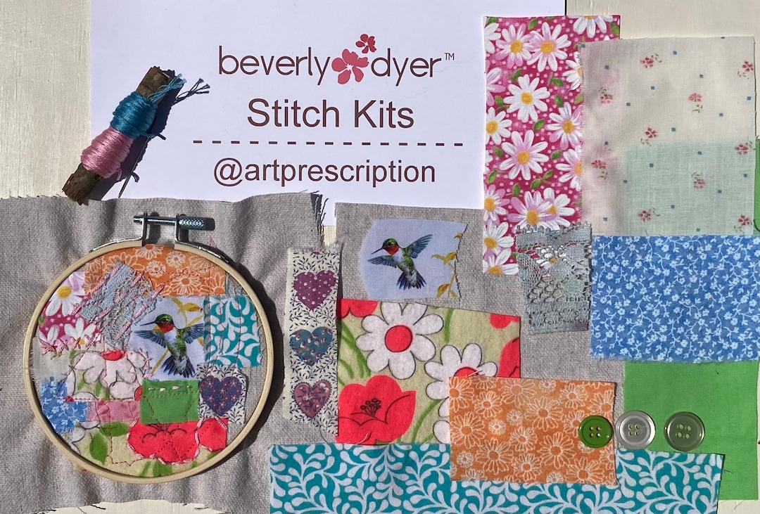 Slow Stitch: Art Prescription™ Stitch Kit, Textile Art, Meditative ...