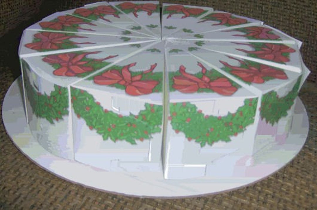 Christmas Cake Box Favors - Etsy