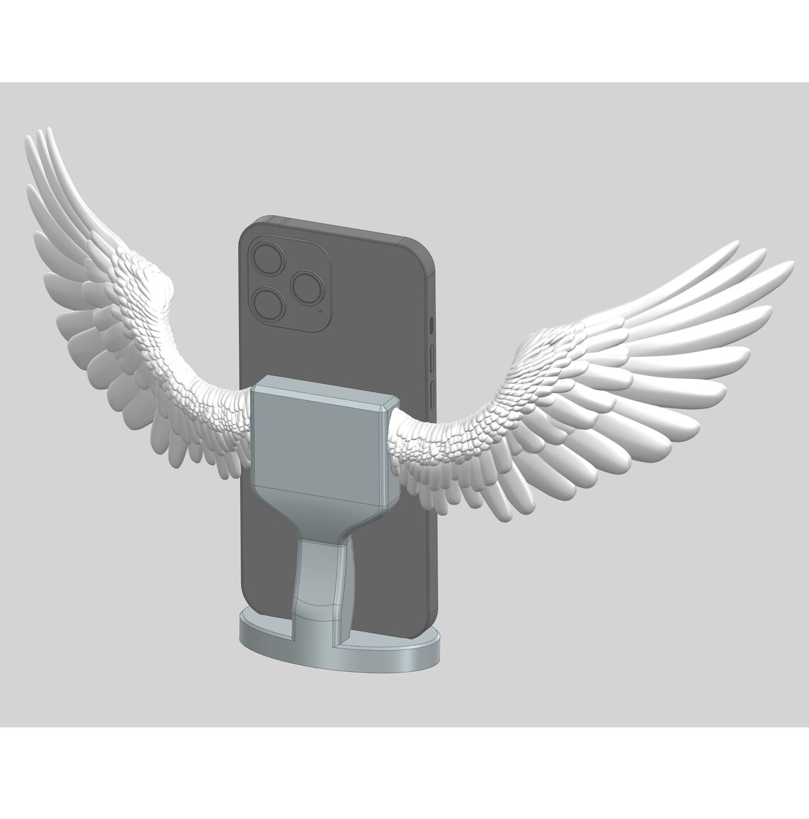 Angel Wings Phone Stand for Desk 3D Print STL File Phone Stand Desk ...