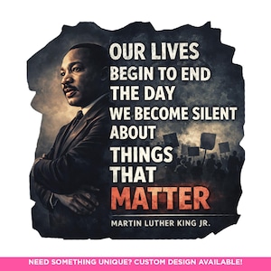 Martin Luther King Jr Quote Wall Art PNG | Civil Rights Inspirational ...