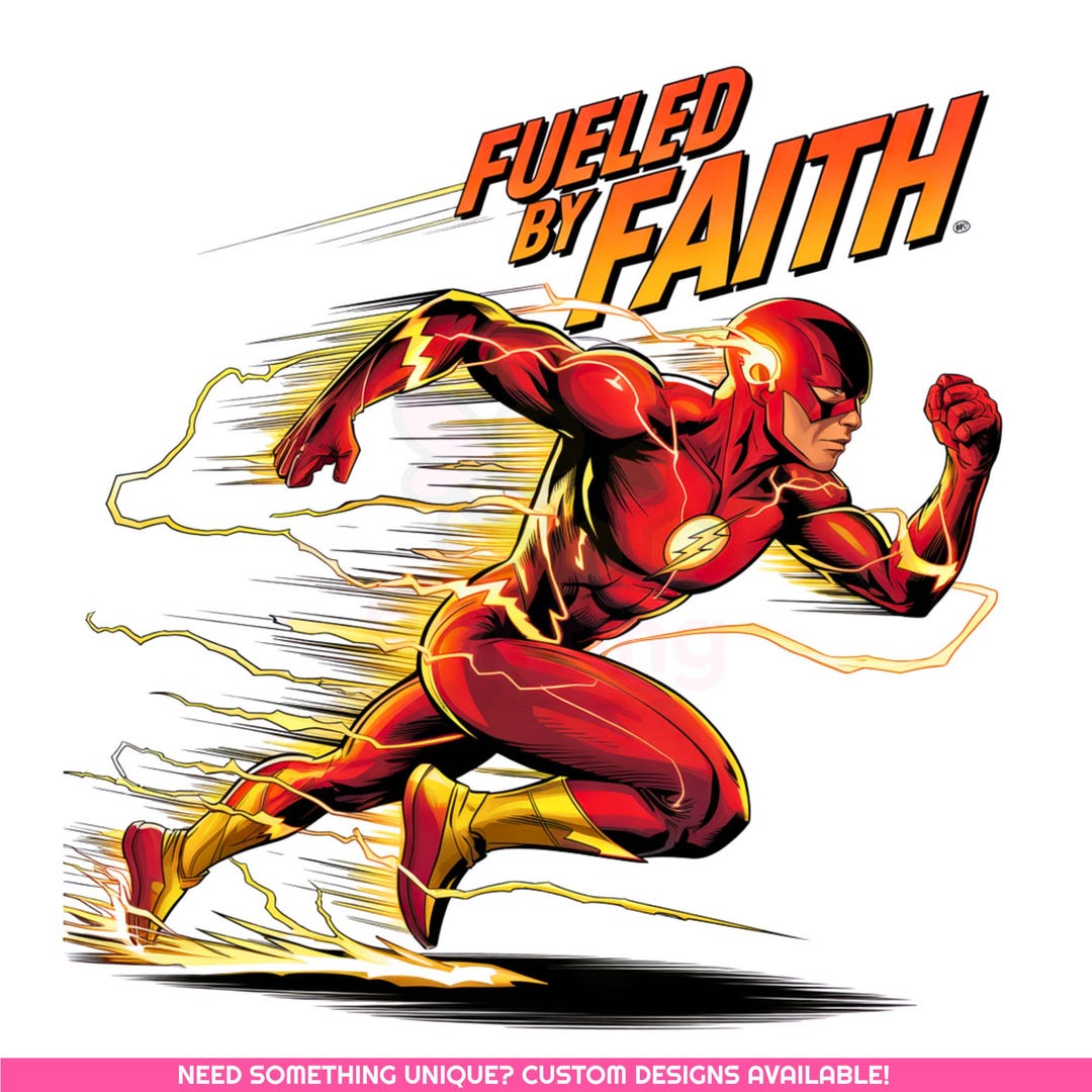Fueled by Faith PNG | Christian Speed Runner Superhero Sublimation ...