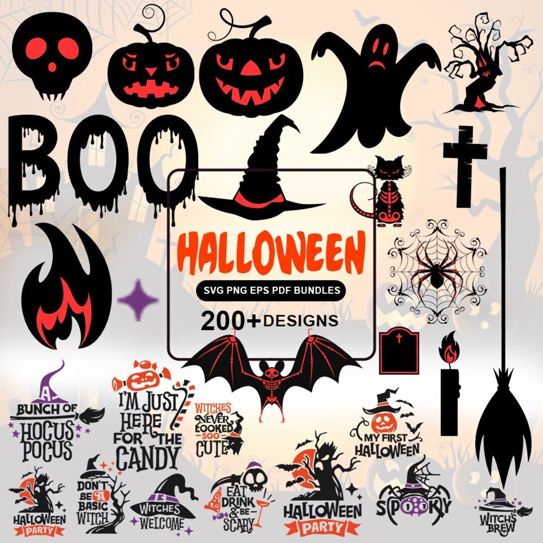 Halloween Clipart SVG File Halloween Shirt Halloween PNG Halloween ...