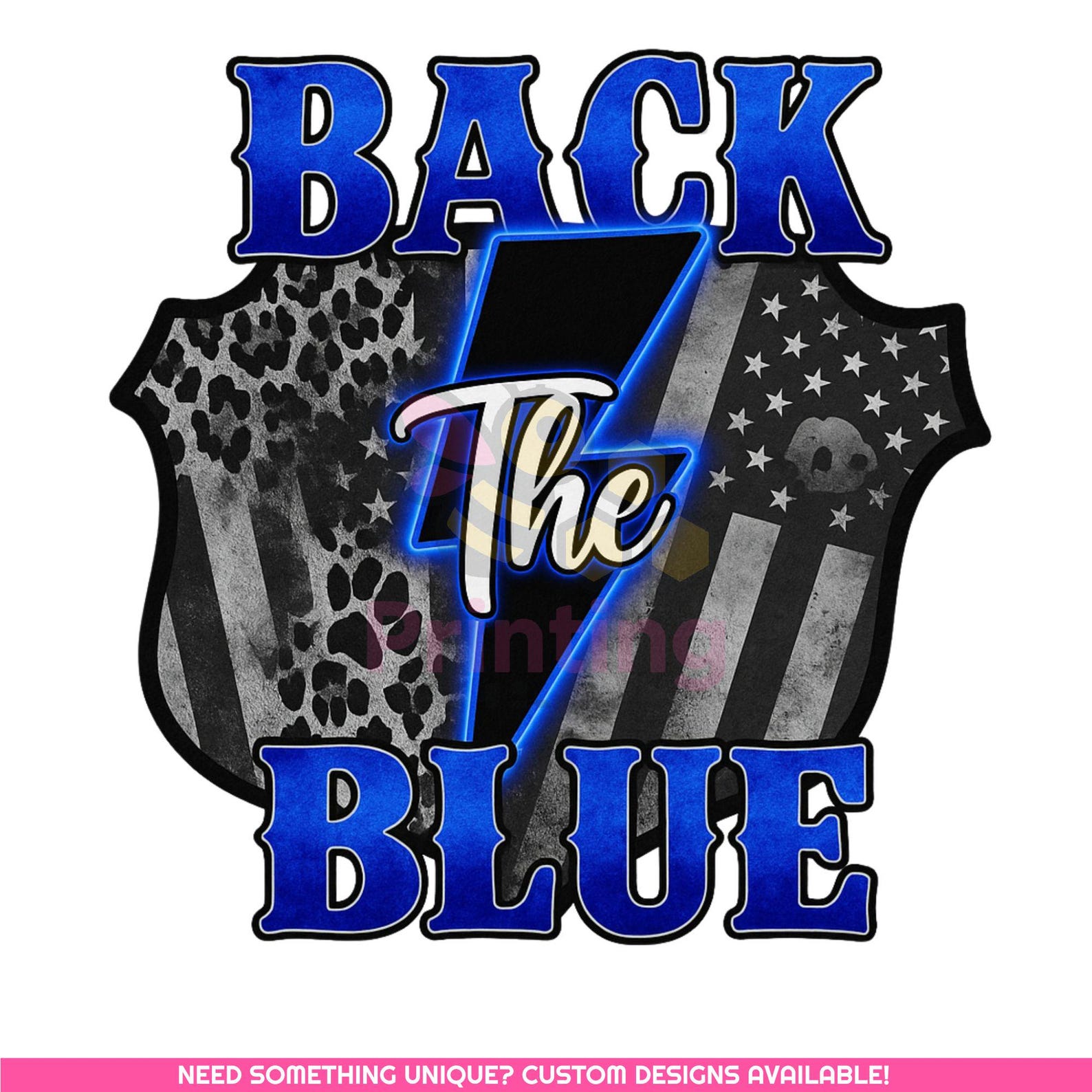 Back the Blue T-shirt PNG | Thin Blue Line Badge Design | American Flag ...