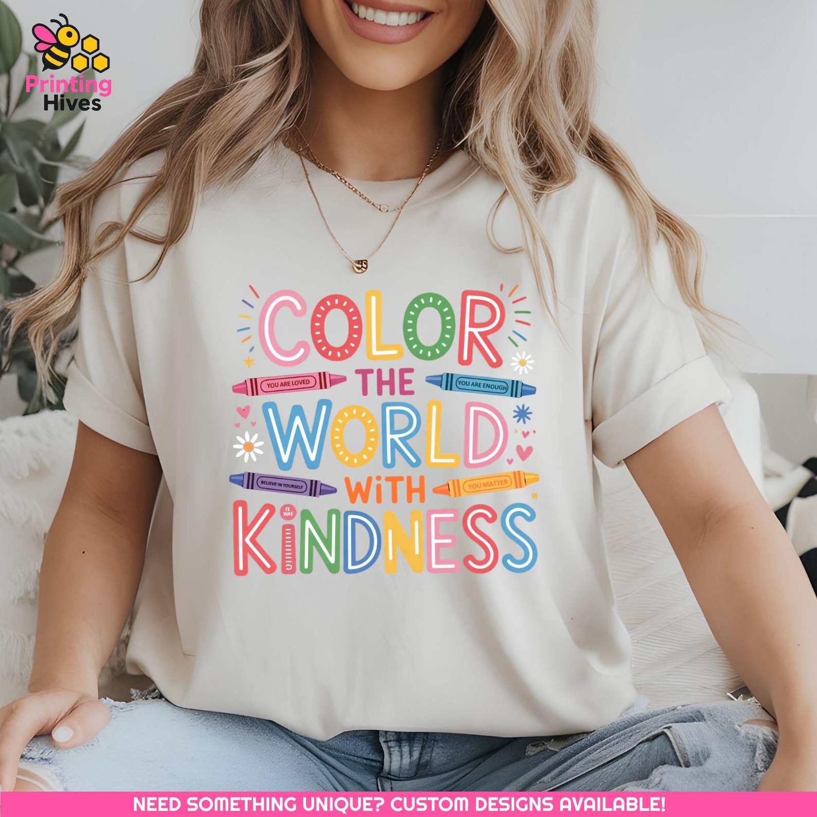 Kindness Crayon Quote PNG: Inspirational Teacher Shirt Design (digital ...
