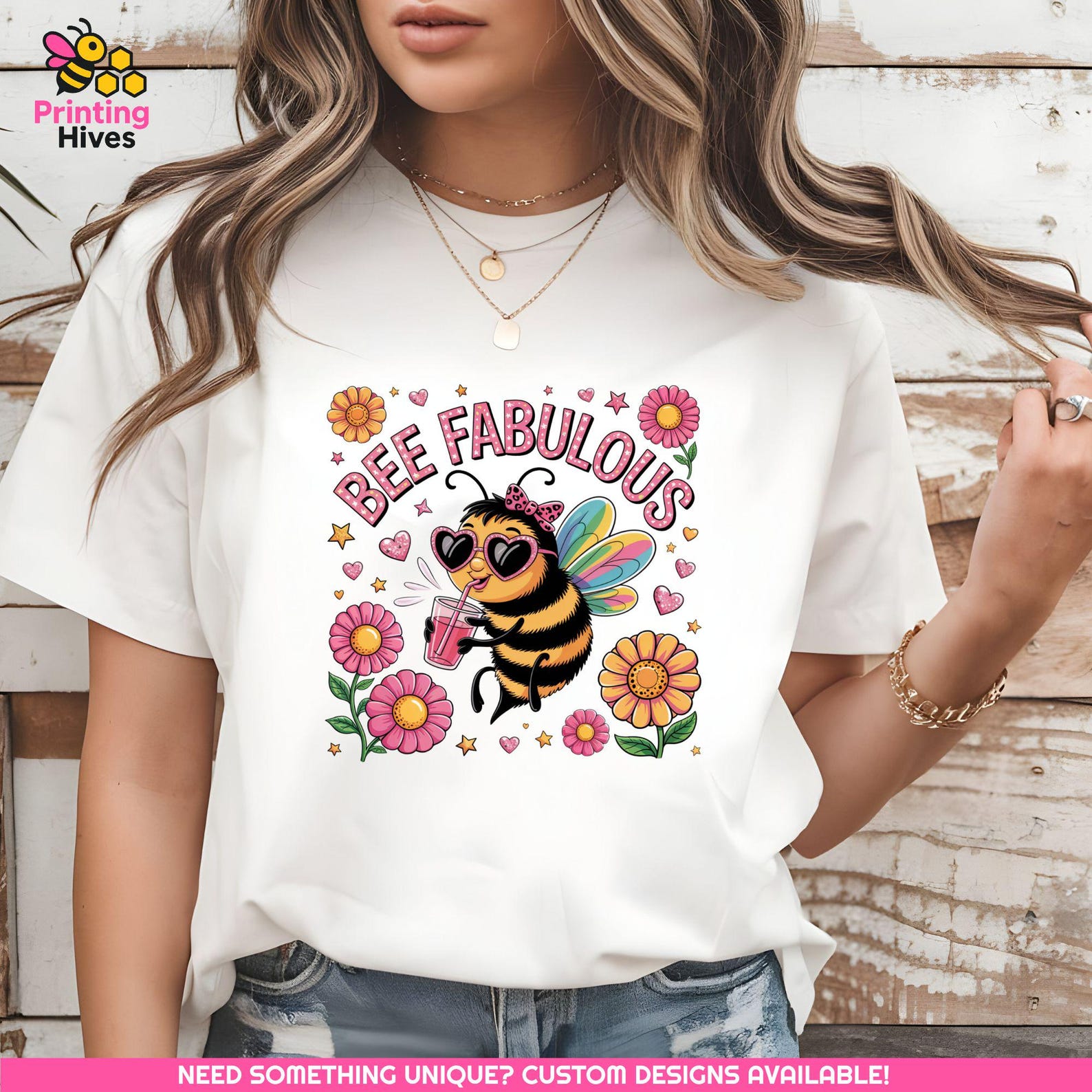 Bee Fabulous PNG | Cute Bumble Bee Sublimation Design | Sunflower ...