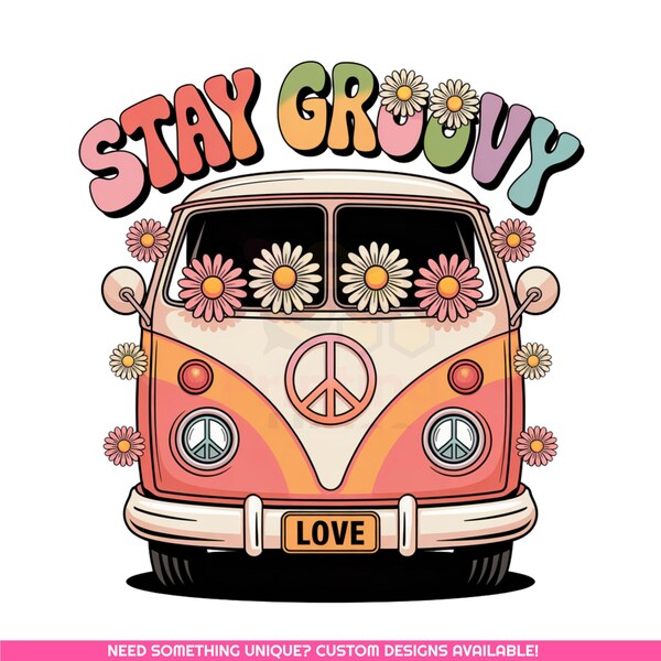 Hippie Van Svg - Etsy