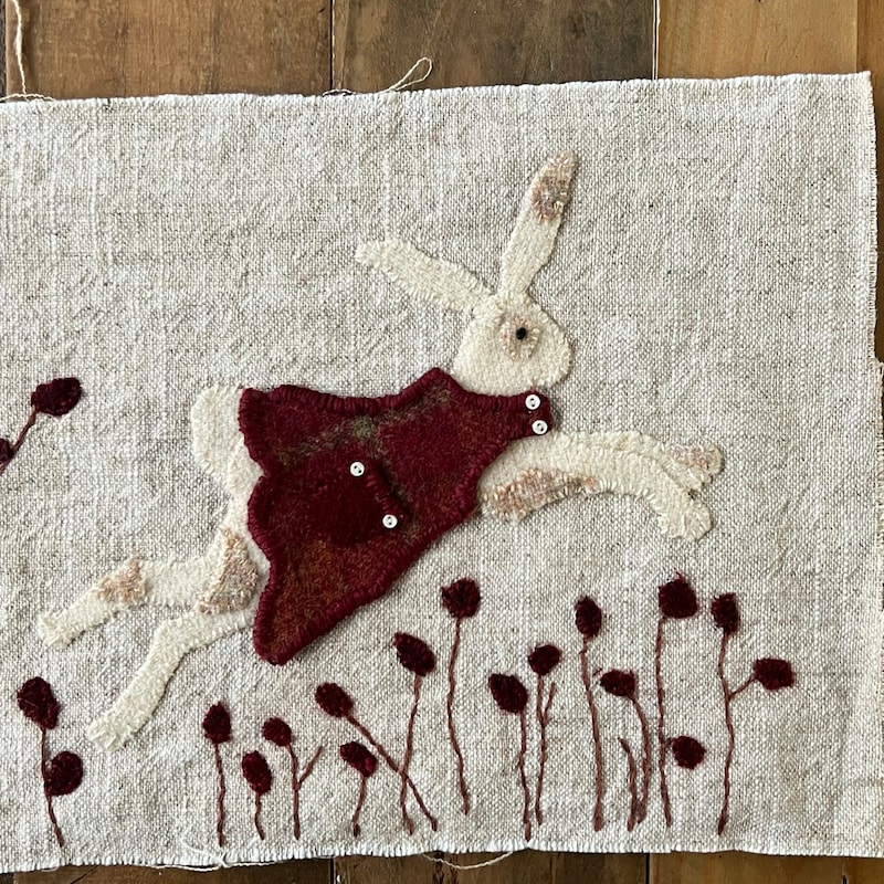 Rabbit Applique - Etsy