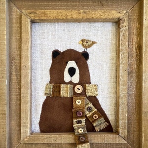 Bear Wool Applique Pattern Digital Instant Download Debi Hubbs Quilt ...