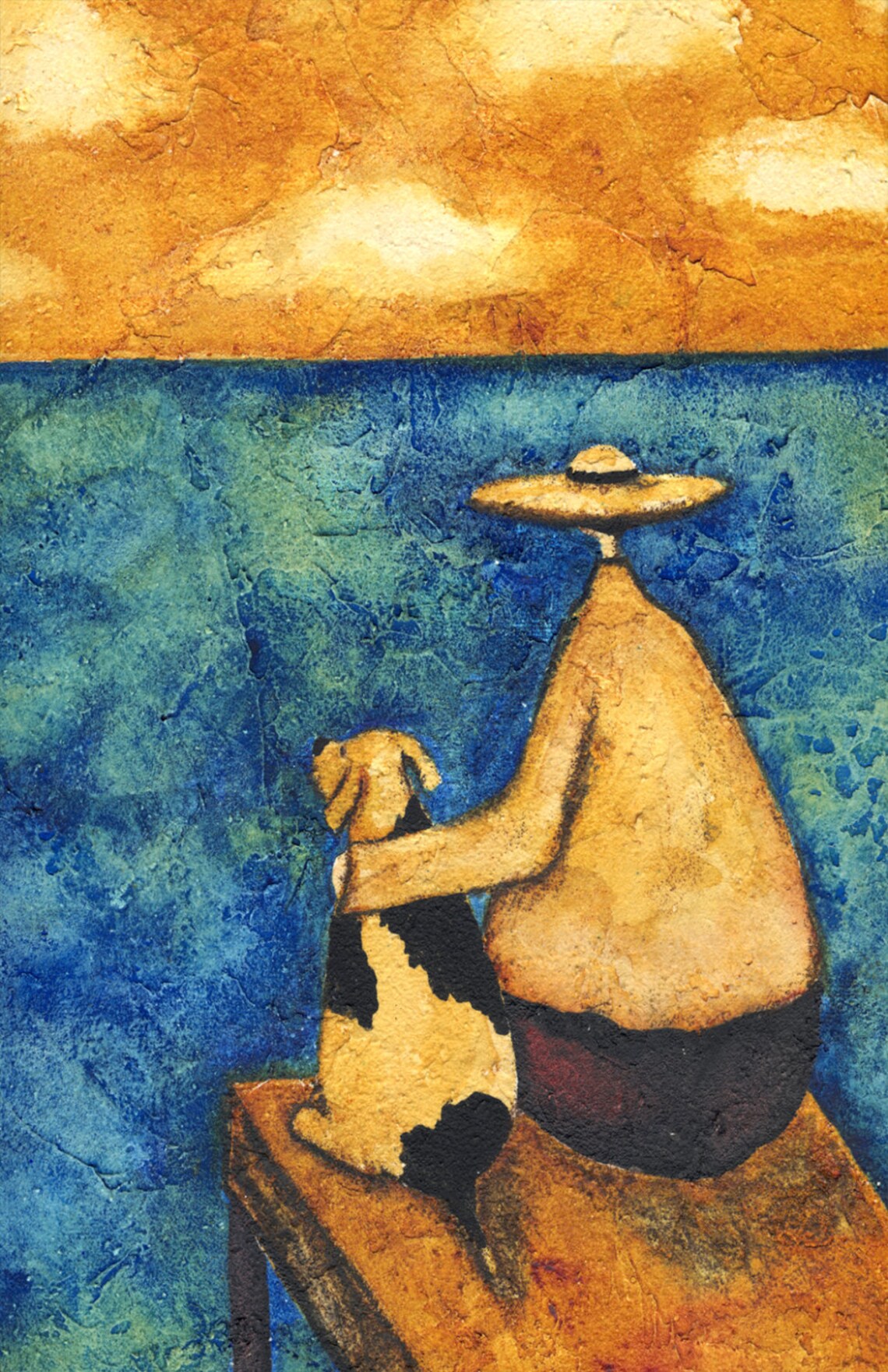 Hubbs Debi Art Folk Prints Whimsical Animals Ocean Dog Italian Nautical ...