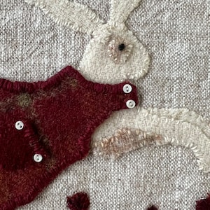 Bunny Rabbit Wool Applique' Pattern Digital Download Debi Hubbs Quilt ...