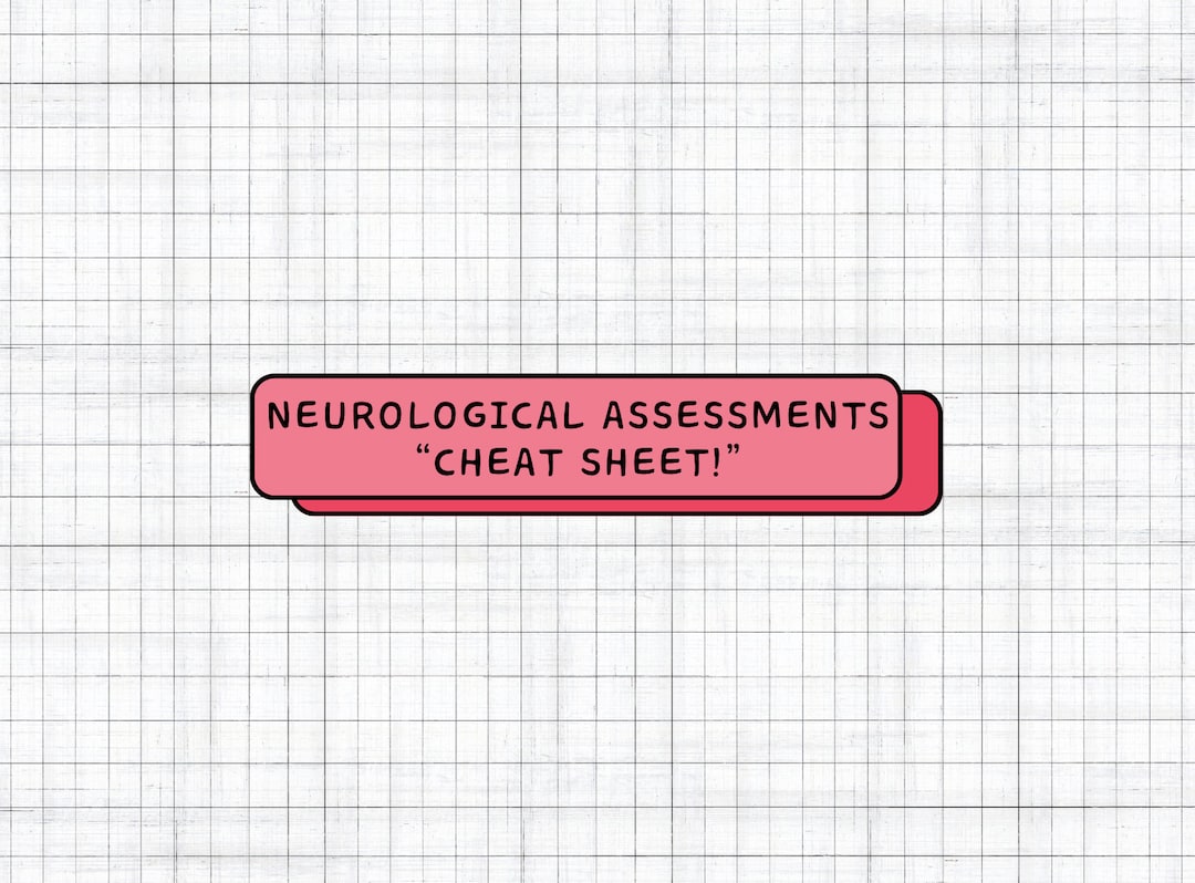 Neurological Assessments Cheat Sheet - Etsy