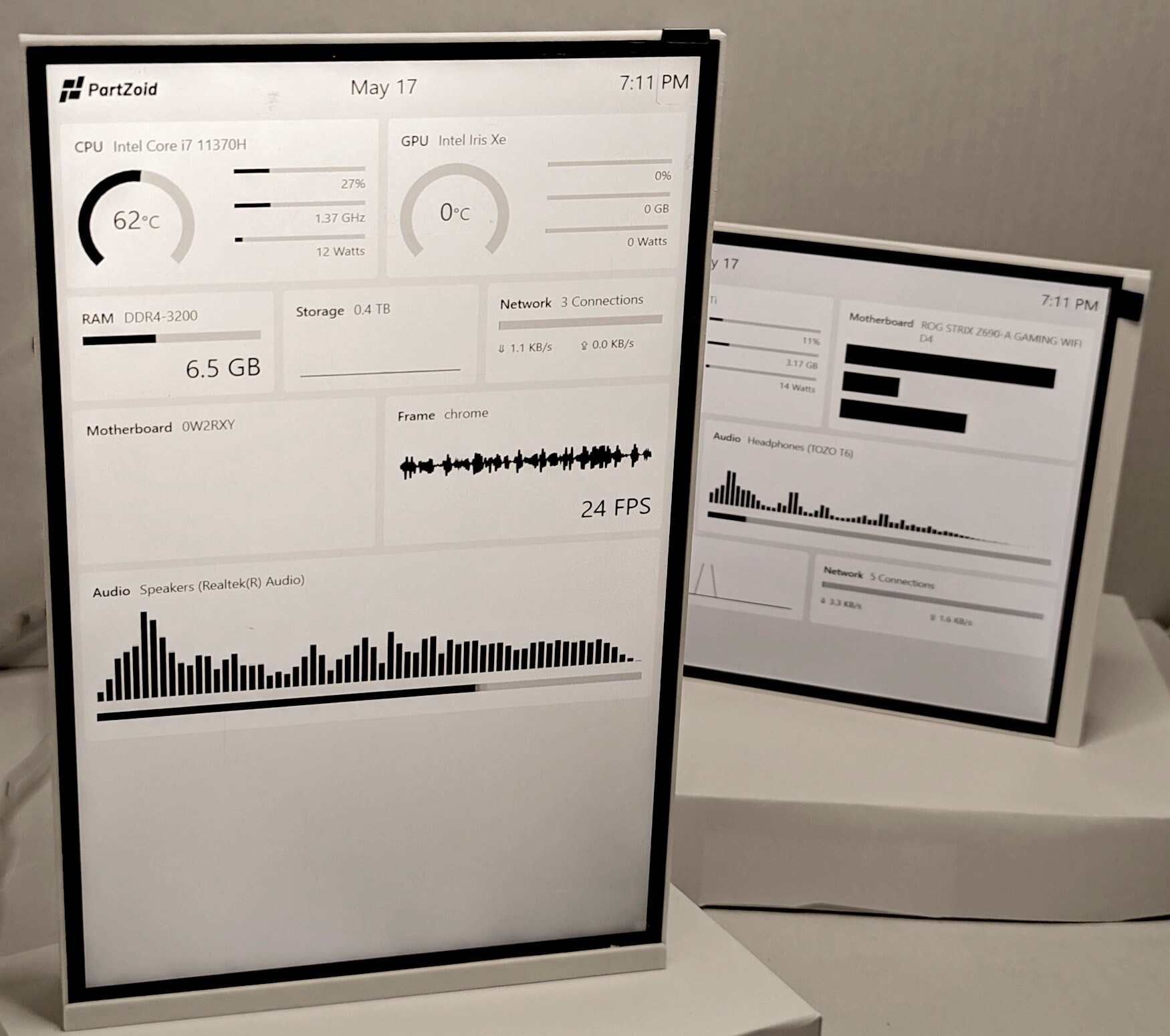 Panel51 Magnetic Sensor Panel 10.1 CPU GPU Monitor PC Temp Screen - Etsy