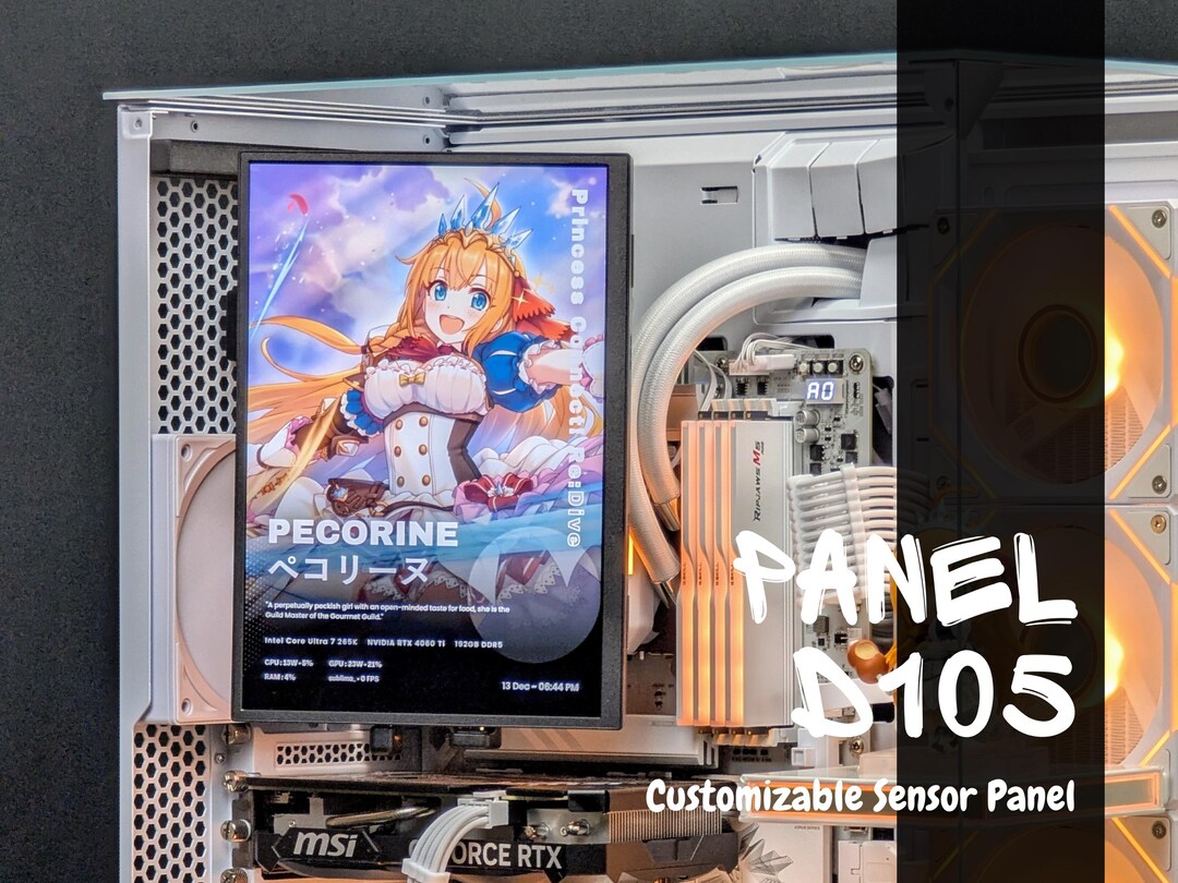 Panel D105 Gaming PC Sensor Panel Screen RGB Cover PC Plate Light Board ...