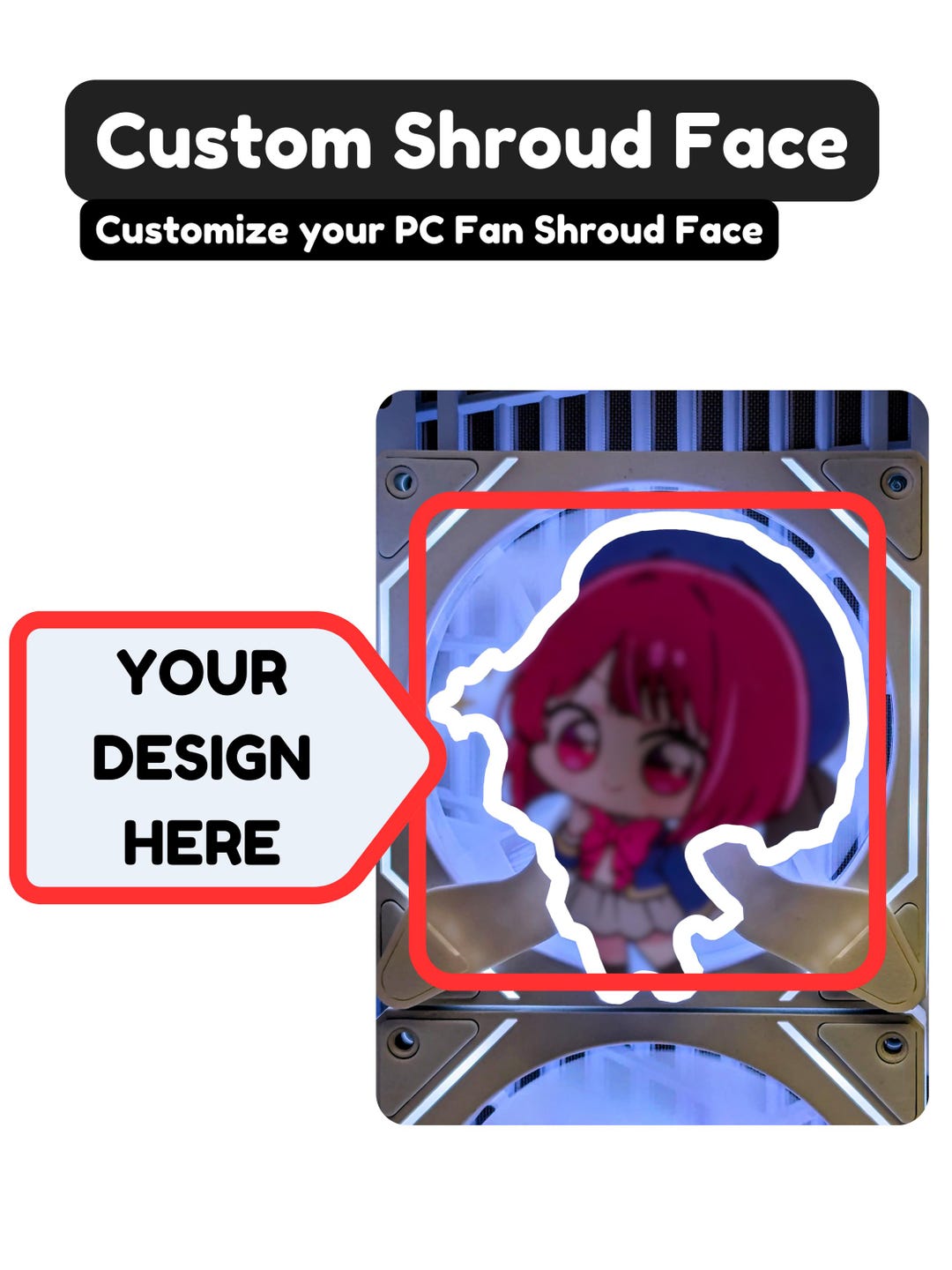 Custom PC Fan Shroud - Custom Gaming Computer PC Fan Cover Grill 120mm ...