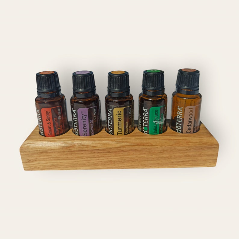 Stand for Doterra 15ml 5 Pcs Essential Oil Storage Stand Oak Essential ...
