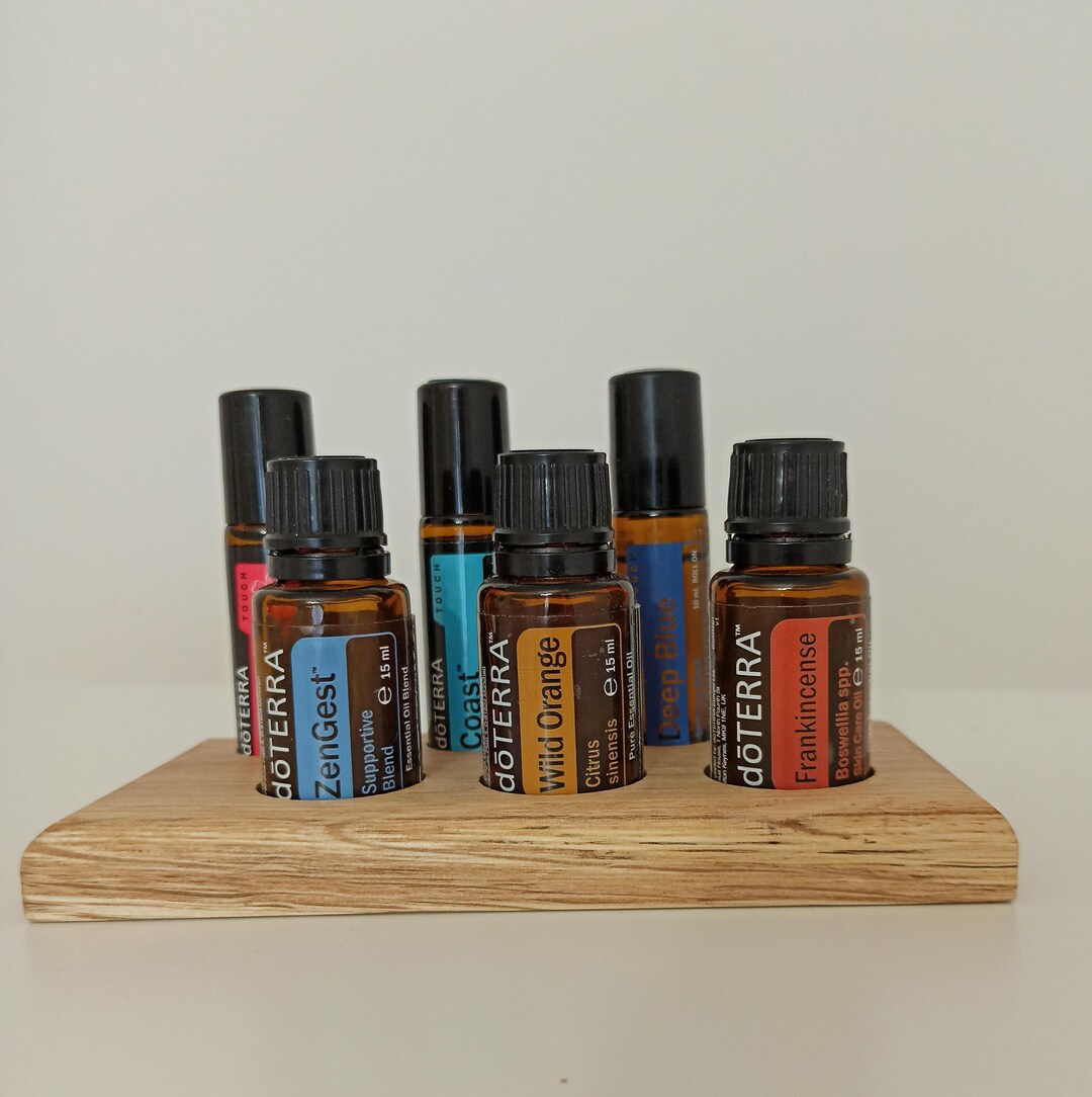 Essential Oil Storage for Doterra Rollon (3) + 15ml (3), Wooden ...