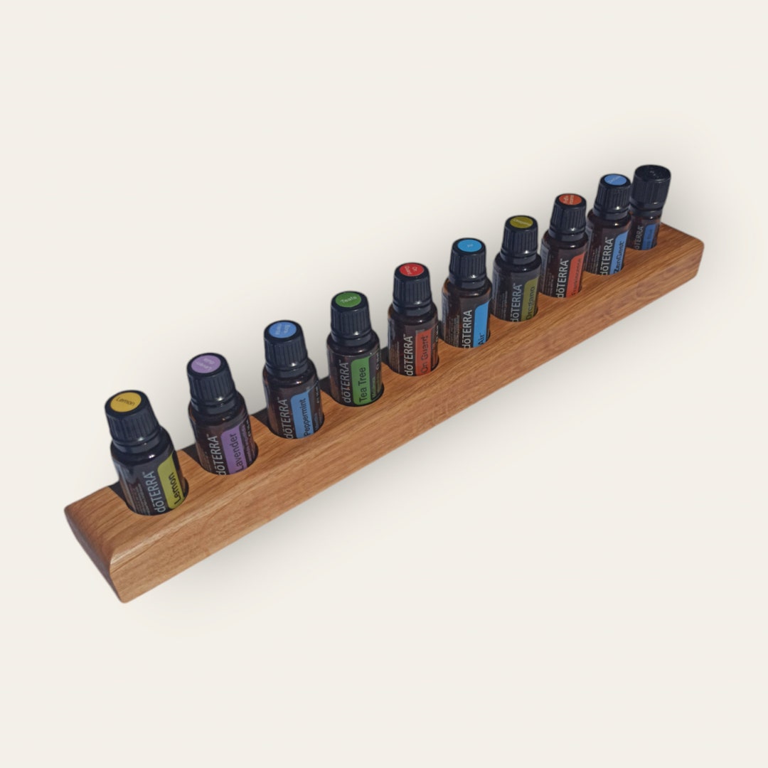 Stand for Doterra Oil Home Essentials Pack Hard Wood Storage Oak Holder ...