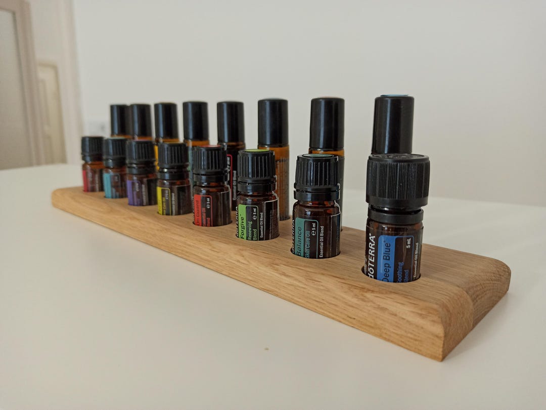 Oak Essential Oil Storage: Doterra 5ml & Rollon Organizer - Etsy